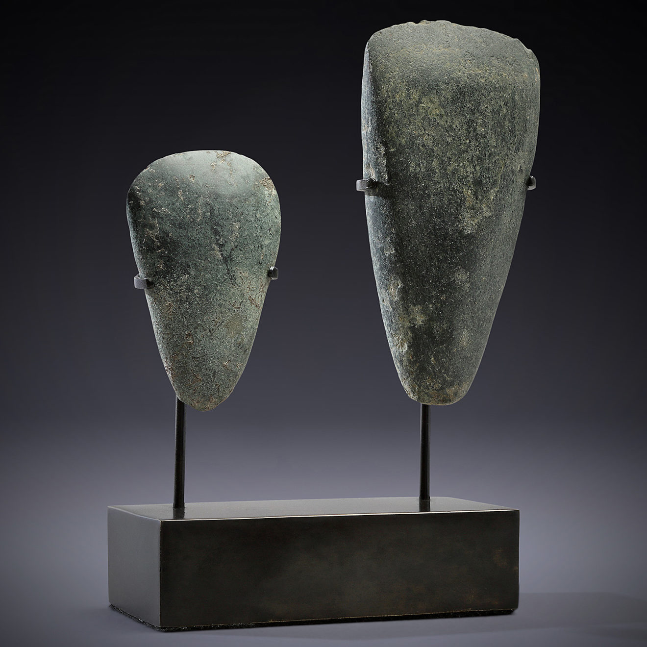 Set of 2 Ceremonial Stone Adze Blades - Gemme Nummarie